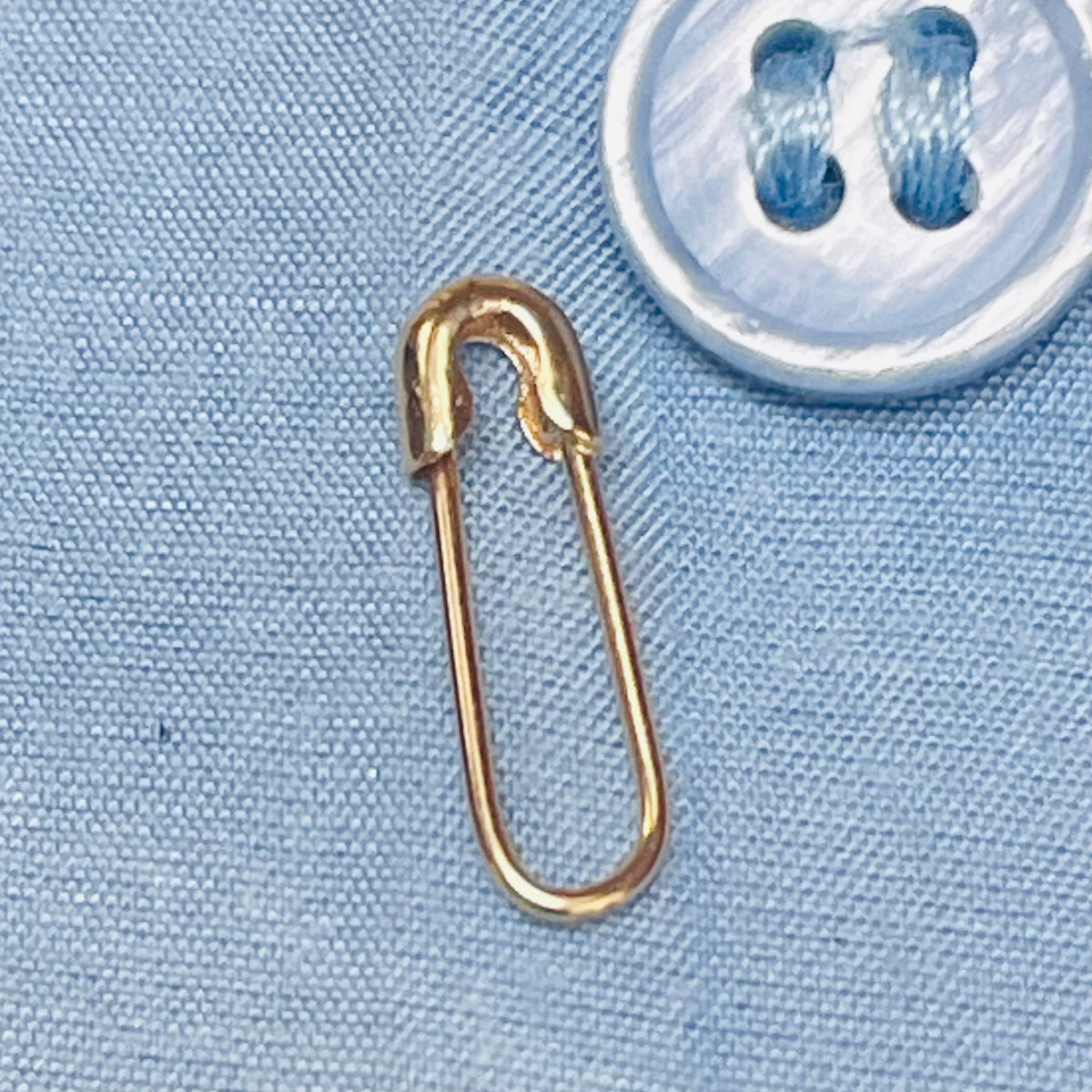 Solid 14K Gold Mini Safety Pin Clasp Connecter – Mollie Francine